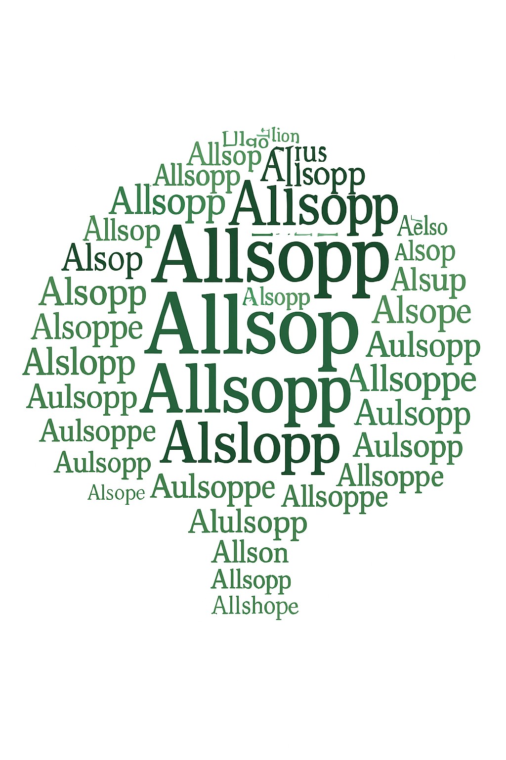 Variants of the Name | Allsopp Genealogy